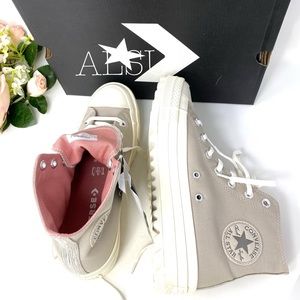 Converse | Shoes | Converse Ctas Lift Ripple High Top Canvas Papyrusw ...
